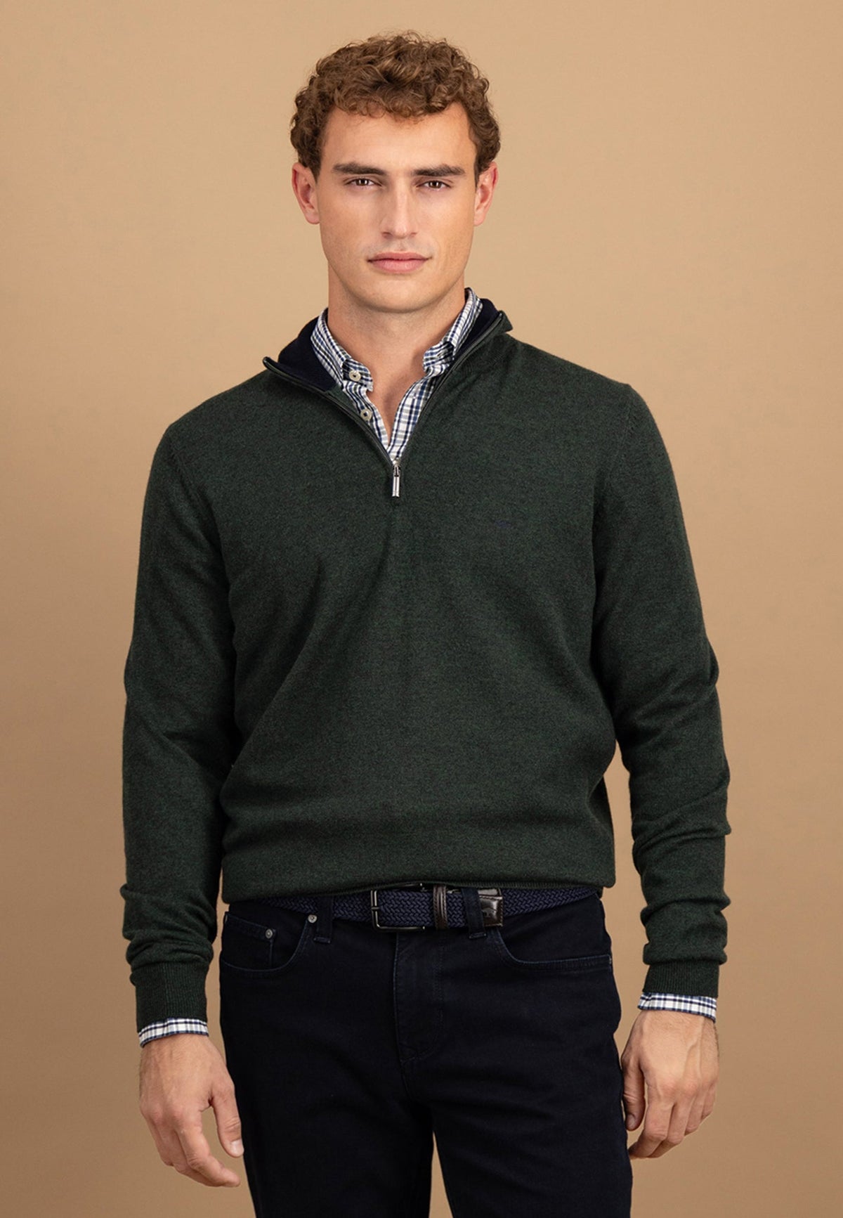 Fynch Hatton - Troyer Zip - Merino Cashmere — Roxtons